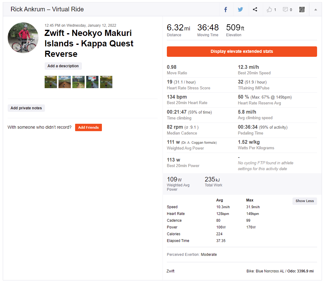 Not The Distance I Expected; Zwift Makuri Islands Kappa Quest Reverse ...