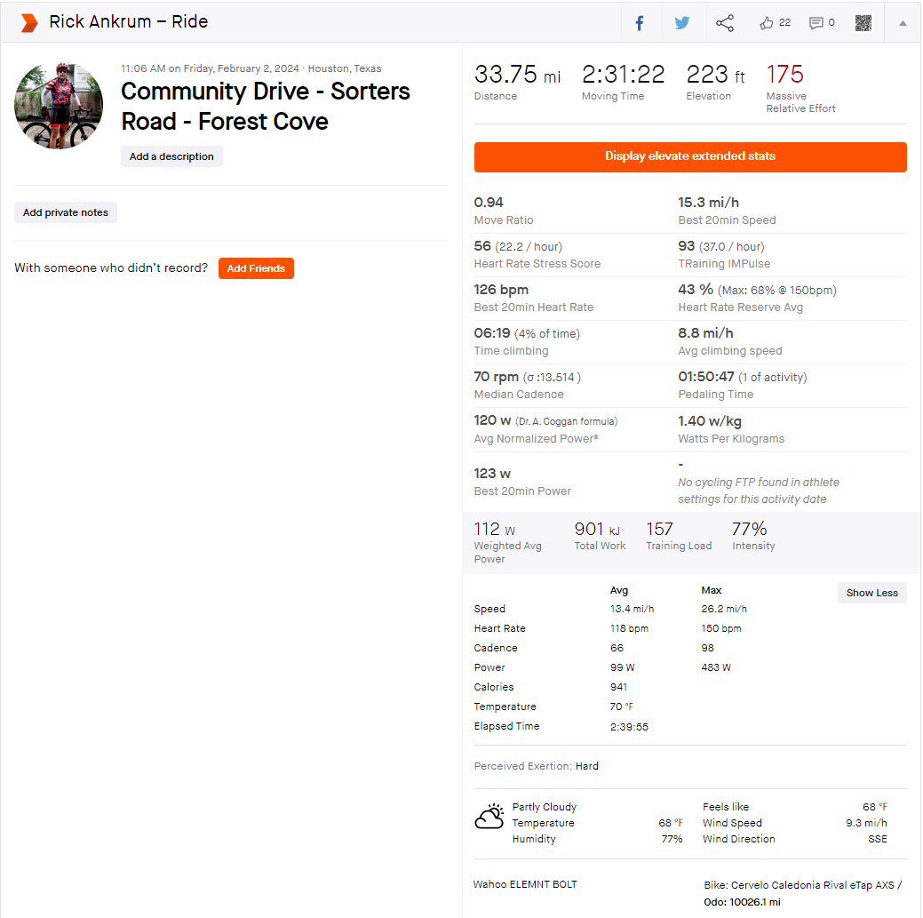 Solid Start In February. New Route. Strava PR. Shifting Problem ...